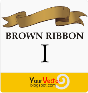 Brown Ribbon Vector Ver. 1 - YOUR VECTOR